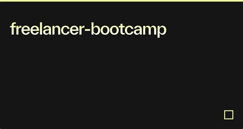 Freelancer Bootcamp Codesandbox