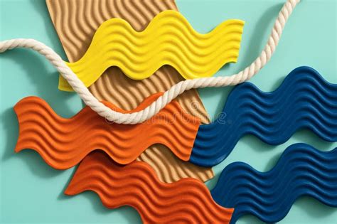 Several Colorful Wave Shaped Objects Stock Illustrations 1 Several