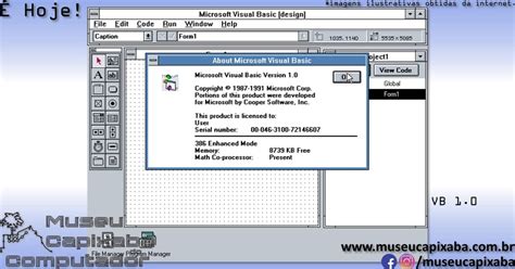 O Microsoft Visual Basic De 1991 Mcc Museu Capixaba Do Computador