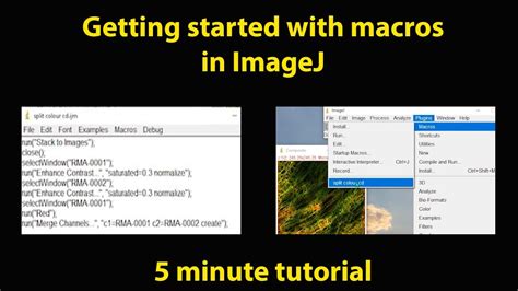 Getting Started With Macros In Imagej Youtube