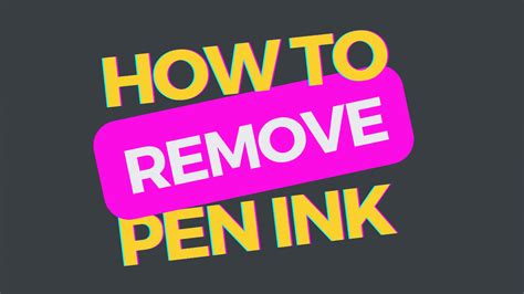 How To Remove Pen Ink Longhand Collective