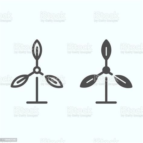 풍차 선 및 글리프 아이콘입니다 흰색으로 격리된 벡터 일러스트레이션을 밀링합니다 웹 및 응용 프로그램을 위해 설계된 바람 타워