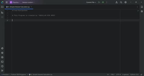 Abdullah Bin Amin On Linkedin Python Programming Simpleinterestcalculator 100pythonprograms