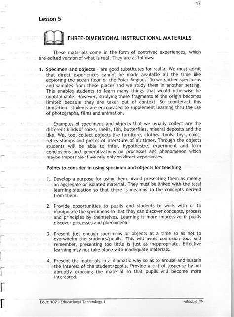 Dmmmsu Ous Ed Tech 1 M3 Lesson 5 Three Dimensional Instructional
