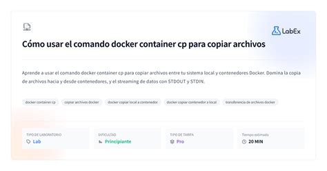 Cómo Copiar Archivos Con El Comando Docker Container Cp Labex