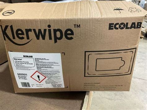 2 Boxes Ecolab Klerwipe Low Residual Peroxide Wipes 20 Packs Of 15 Wipes Metzger Property