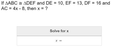 Answered If Aabc Adef And De 10 Ef 13 Df… Bartleby