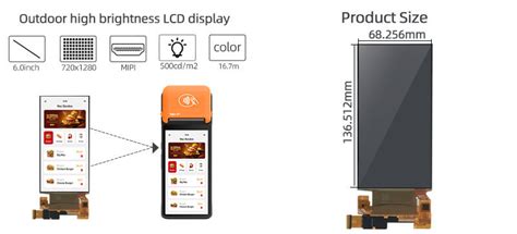 Inch X OLED Display MIPI Interface High Brightness IPS Amoled Display For Industrial