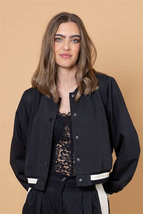 Ashlee Bomber Jacket Black Augustine