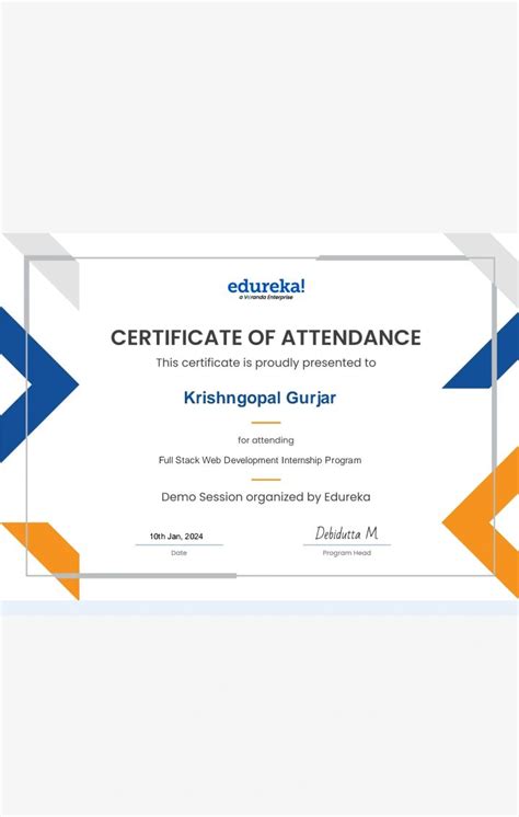 Krishngopal Gurjar On Linkedin Edureka Internshipcertificate