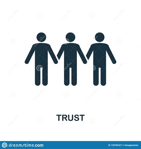 trust icon monochrome style design from business ethics icon collection ui and ux pixel