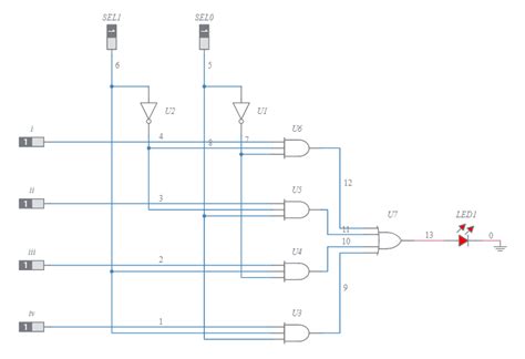4 INPUT MULTIPLEXER Multisim Live