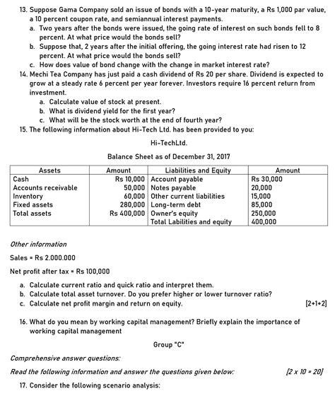 Business Finance 2018 Question Of Bim Neupane Nirmal Blog
