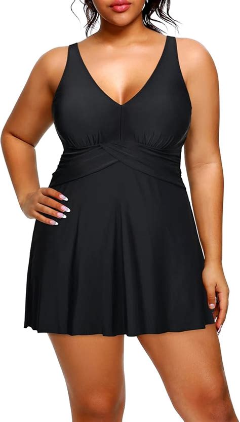 Black Plus Size Swim Dress Online Danzhaocc
