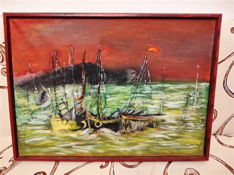 продавам картини Картина с маслени бои 73 Cm 53 Cm Платно канава Оригинал Картини Сл