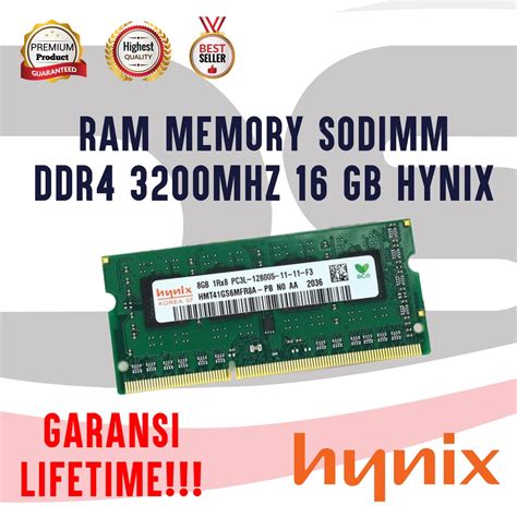 Jual RAM MEMORY LAPTOP SODIMM DDR4 16GB 3200MHz HYNIX Shopee Indonesia