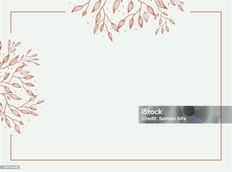 텍스트 꽃과 잎을위한 복사 공간이있는 간단한 현대 스타일의 벡터 디자인 템플릿 결혼식 초대 배경과 프레임 소셜 미디어 이야기 배경 화면 0명에 대한 스톡 벡터 아트 및 기타