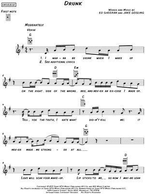 Drunk Sheet Music 6 Arrangements Available Instantly Musicnotes