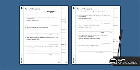 Gcse Power Calculations Science Beyond Secondary
