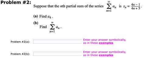 Solved Problem Evaluate The Following Sum Chegg Com
