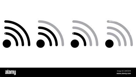 Wi Fi Signal Icon Set Wireless Wave Connection Symbol Technology Background Vector