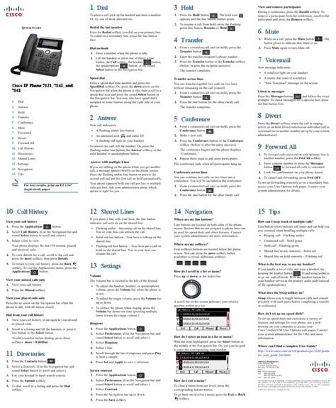Cisco Ip Phone 7821 7841 And 7861 Quick Start Pdf Telephone Voicemail