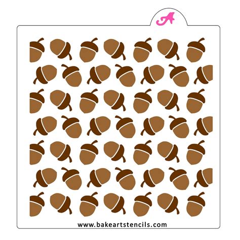 Acorn Pattern Stencil Set Cake Craft Shoppe Llc