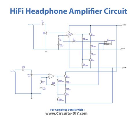 Hifi Headphone Amplifier Circuit Using Tl072