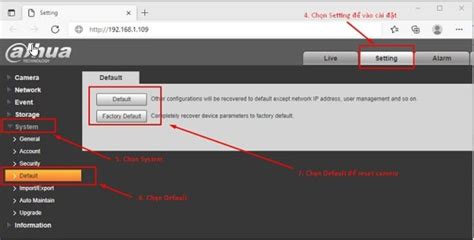 Cách reset camera Dahua về cài đặt gốc KBVISION VIỆT NAM