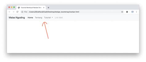 Tutorial Bootstrap Navbar Bootstrap Malas Ngoding