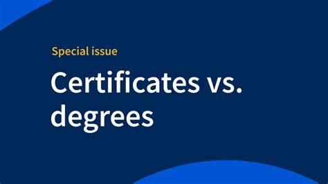 What Should You Earn A Certificate Or A Degree