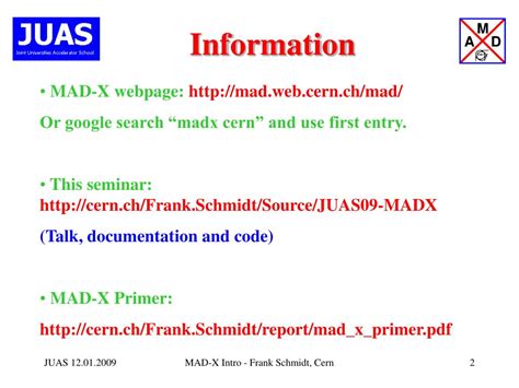 PPT Introduction To Mad X PowerPoint Presentation Free Download ID 3331083