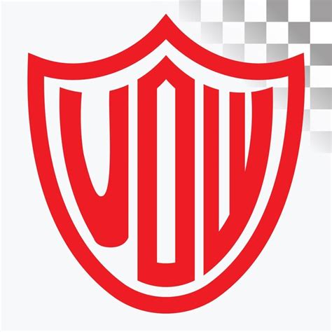 Premium Vector UDW Letter Logo Design