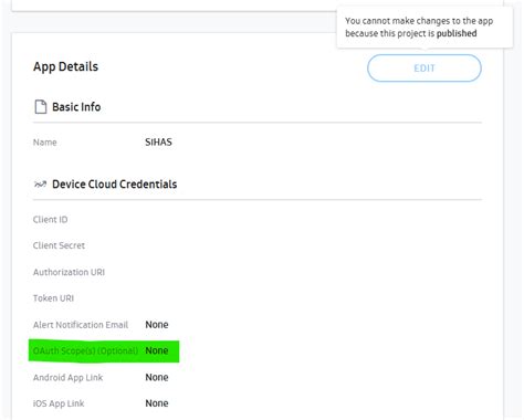 Schema Can I Update Required Oauth Scopes Of Published App Support Smartthings Community