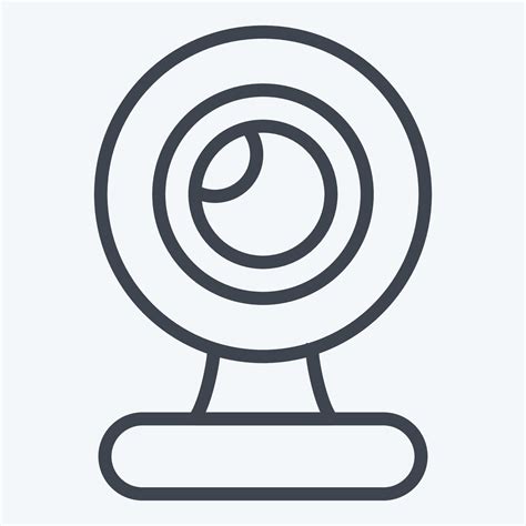 Icon Webcam Suitable For Computer Components Symbol Line Style Simple Design Editable Design