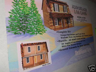 Doll House Kit Log Cabin Adirondack 19x24 New In Box Wood 496714985