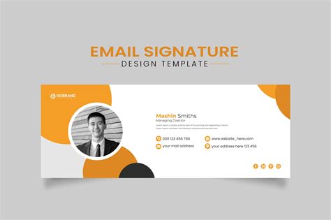 Creative Email Signature Template Design Graphic By Gdstockmarket