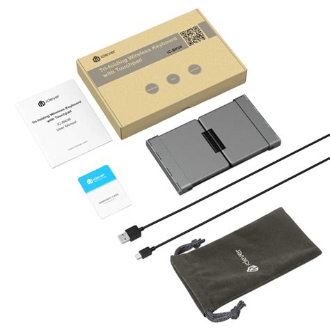 Bk08 Portable Tri Folding Bluetooth Keyboard With Touchpad Ic Bk08 Imported Mx2games