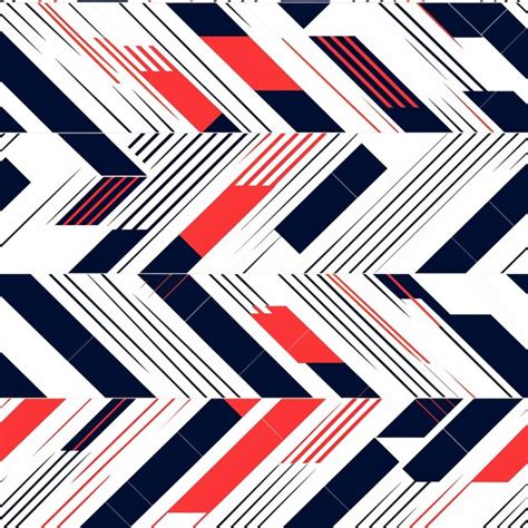 Bold Geometric Pattern With Red Blue And White Lines Premium Ai