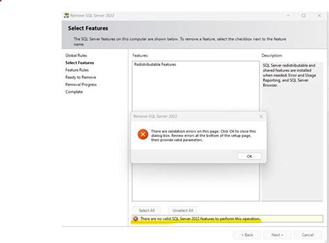 uninstall error i m about to go insane please help r sqlserver