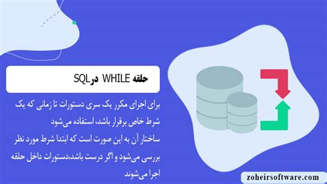 حلقه While در پایگاه داده Sql نرم افزاری زهیر