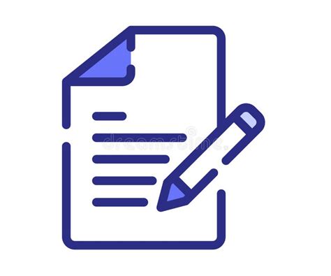 Document Create Write Single Isolated Icon With Dashed Line Style And