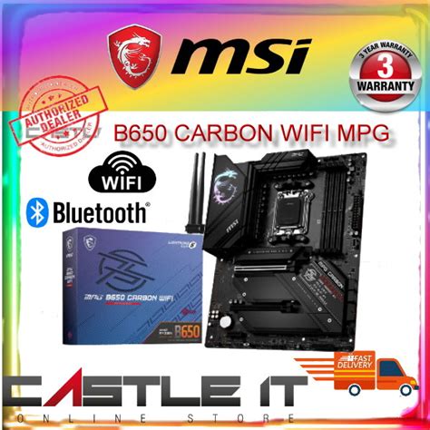 Msi B Carbon Wifi Mpg Amd Am Motherboard For Ryzen Series Ddr Atx Mainboard Shopee
