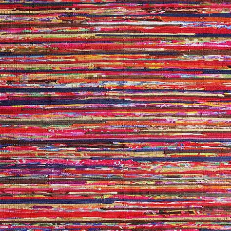 D410 Polar Chindi Fleece Multicolor Area Rug 7x10