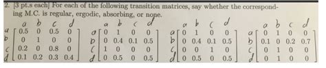 Solved 3 Pts Each For Each Of The Following Transition