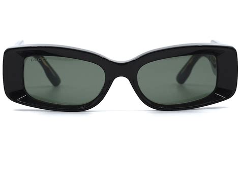 Gucci Rectangle Sunglasses Blackgrey Gg1520s 001 In Acetatemetal Us