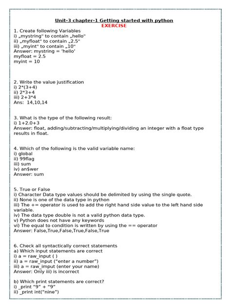 Unit 3 Class 11 Computer Science Cbse Question And Answers Pdf Boolean Data Type Computer