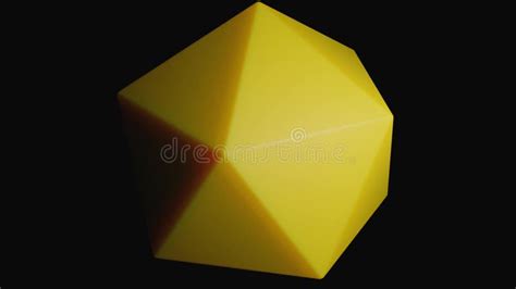 Rotating 3d Hexagon Shape Design 3d Geometric Figure Rotates On Black