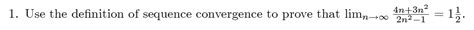 solved 1 use the definition of sequence convergence to