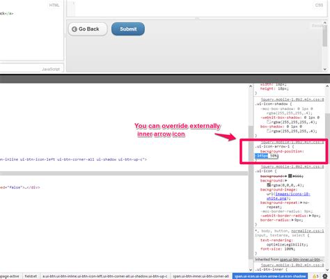Javascript Icons Not Aligned Properly In Jquery Mobile 132 Stack